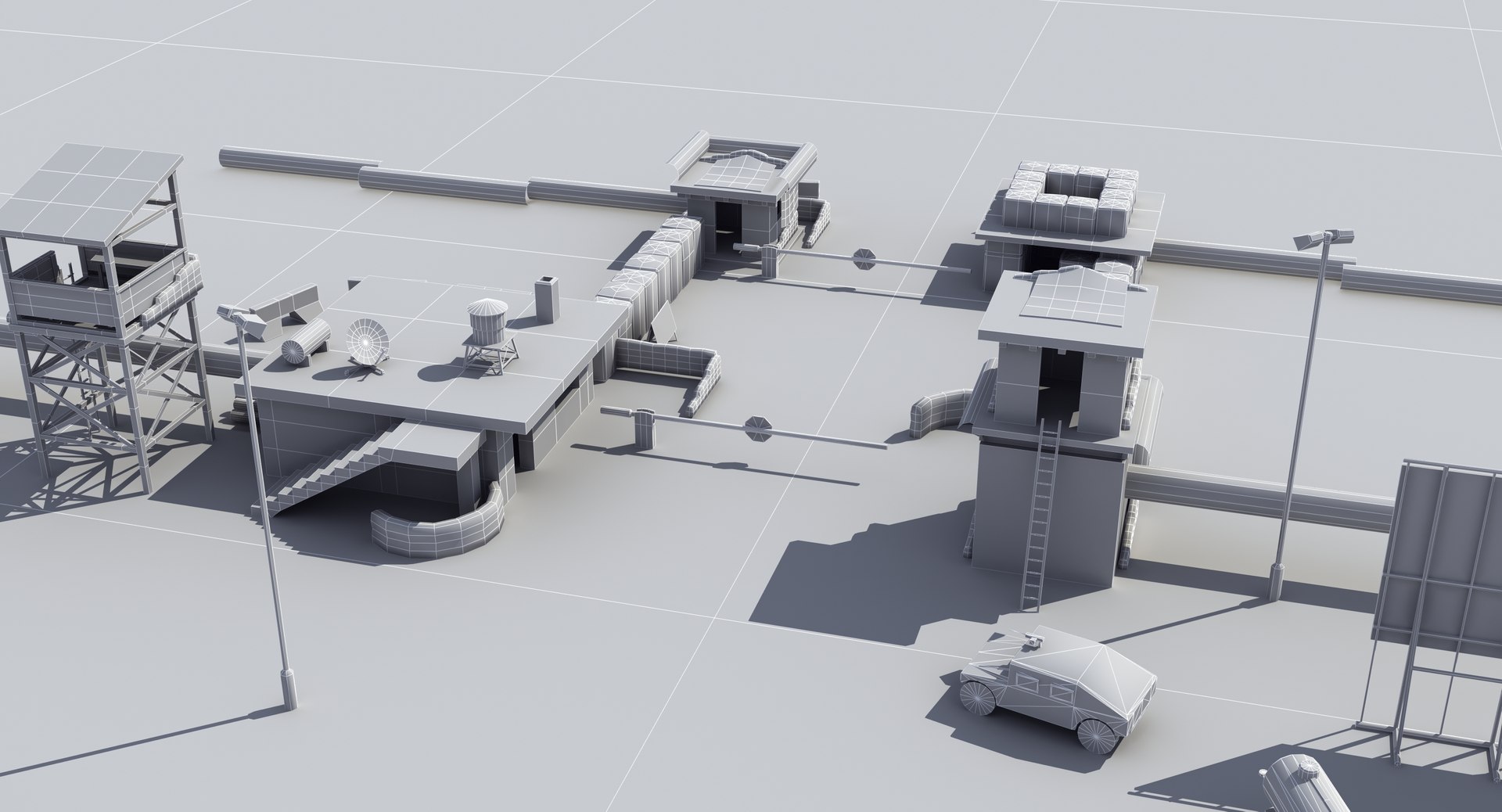 3D Border Security Checkpoint - TurboSquid 1514951