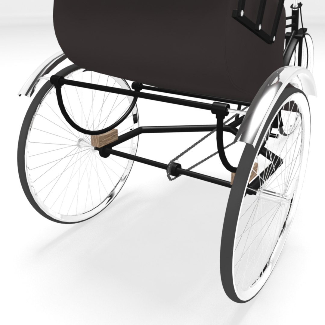 3d model cycle rickshaw