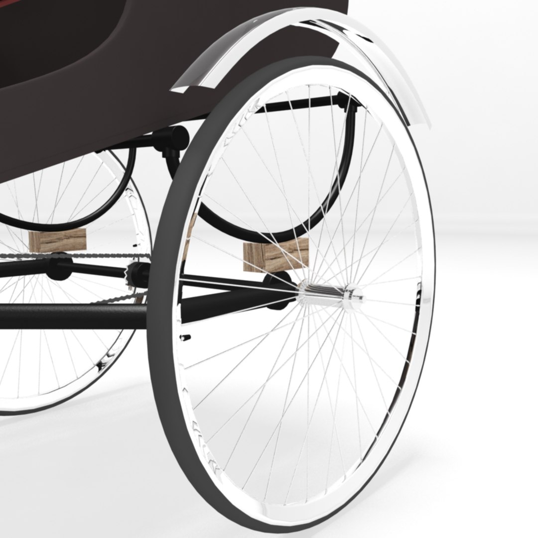 3d model cycle rickshaw