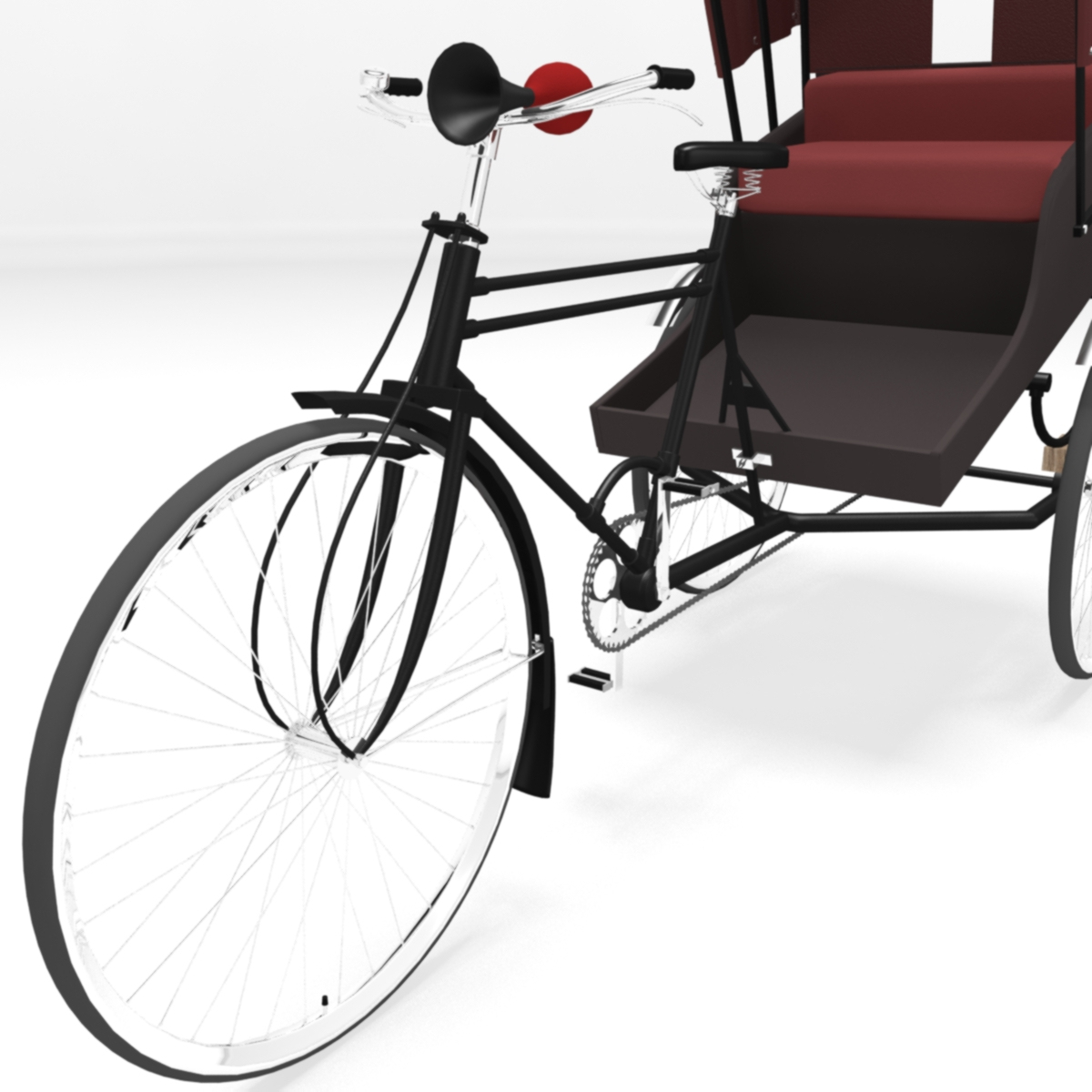 3d model cycle rickshaw