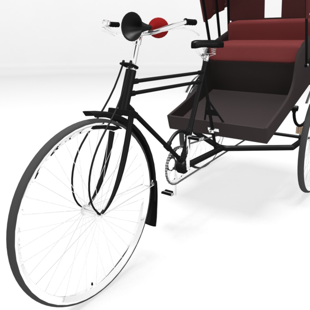 3d model cycle rickshaw