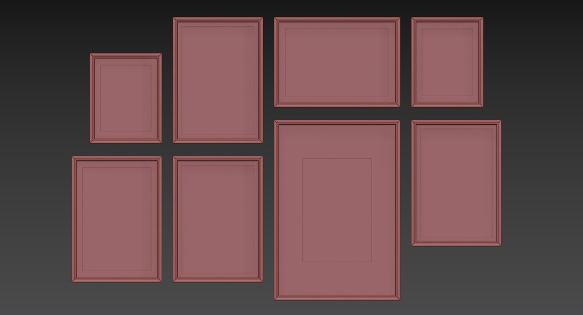 Picture Frames Set-407 3D Model - TurboSquid 2042007