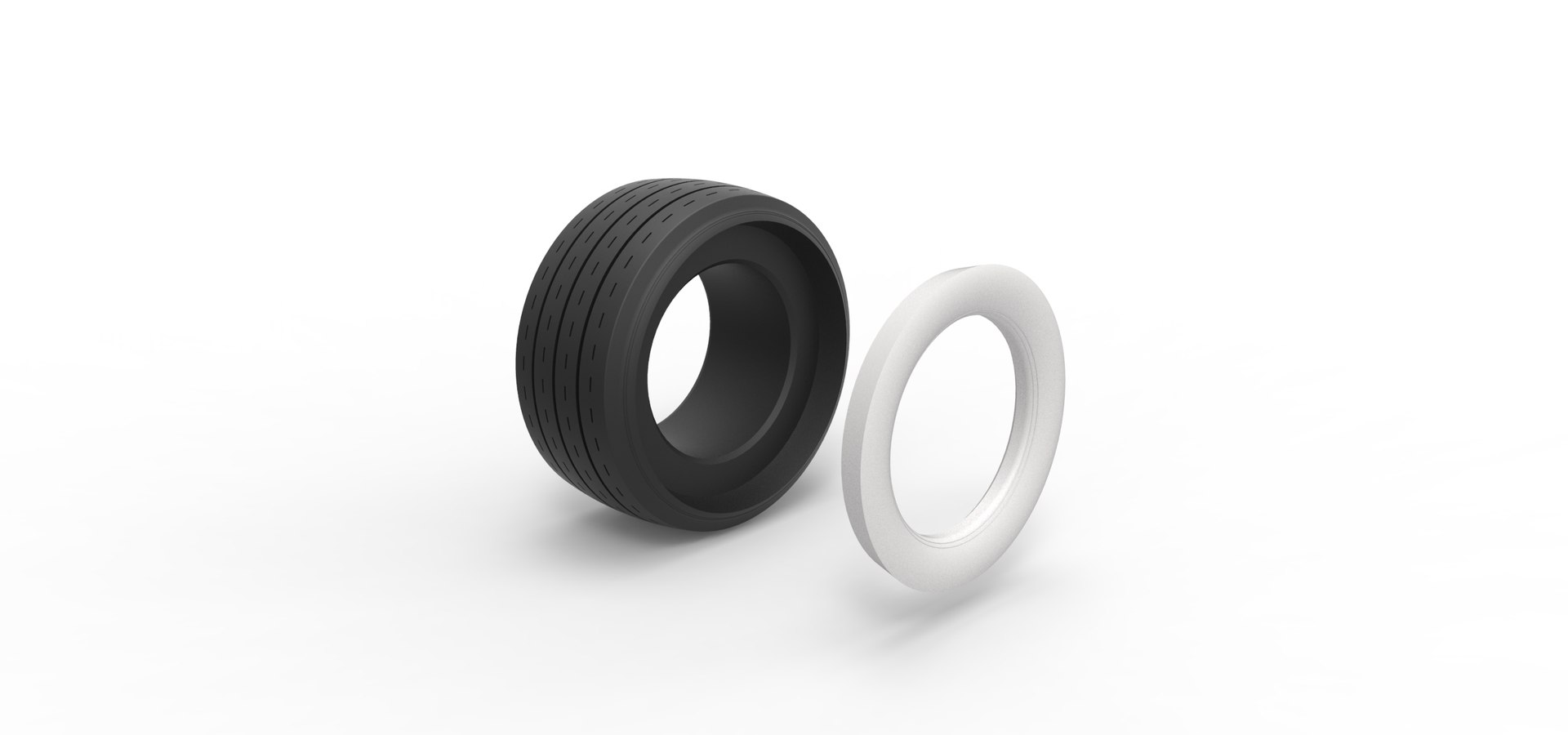 3D Diecast Whitewall race tire Scale 1 to 25 - TurboSquid 2081849