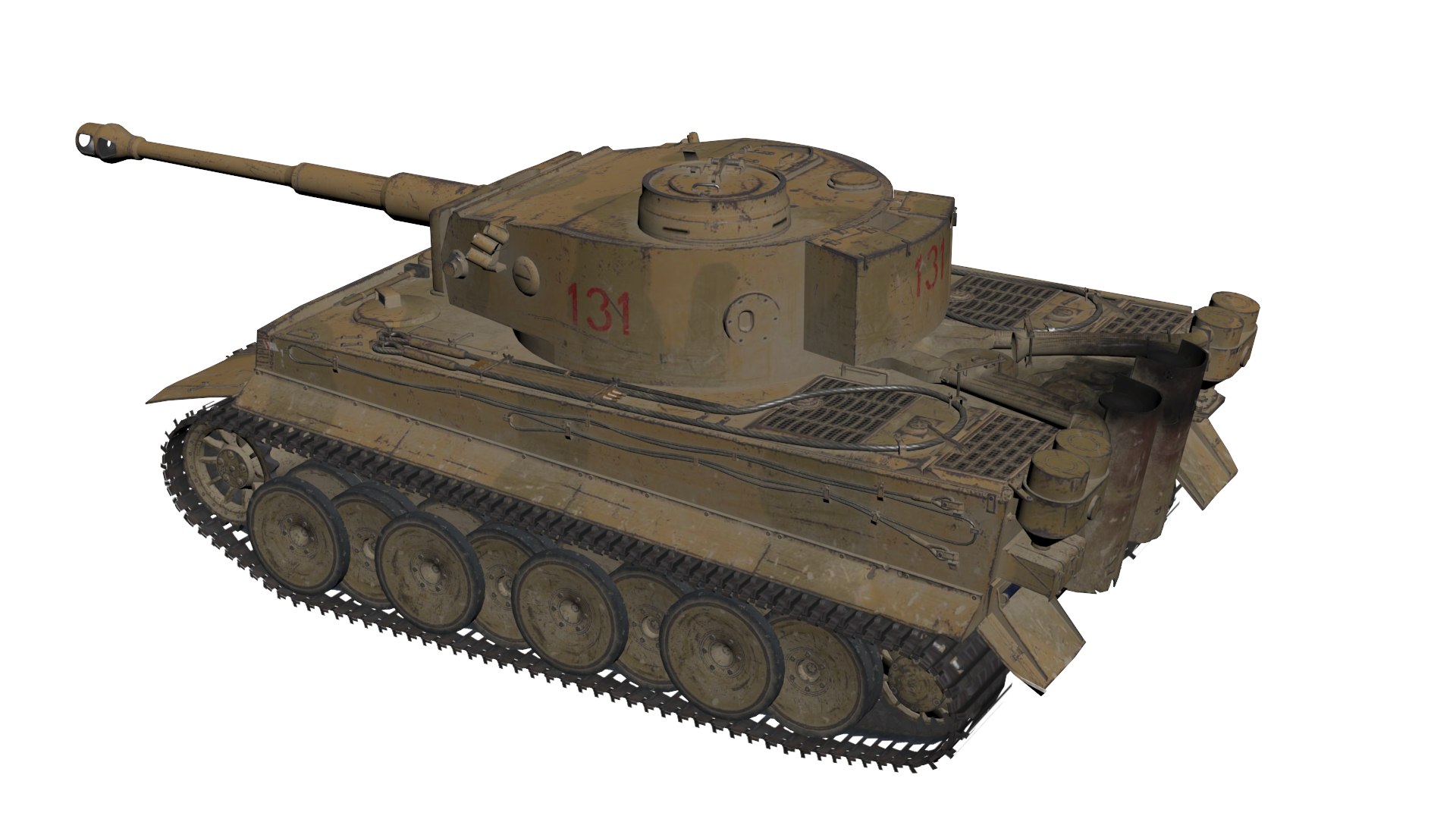 3D WWII Germany Tiger 131 Heavy Tank - High Poly - TurboSquid 2216555