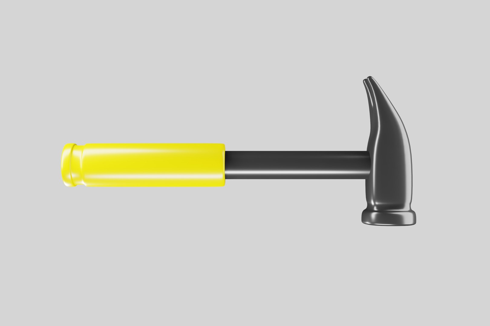 3D Metal Hammer With Yellow Handle Model - TurboSquid 2011537