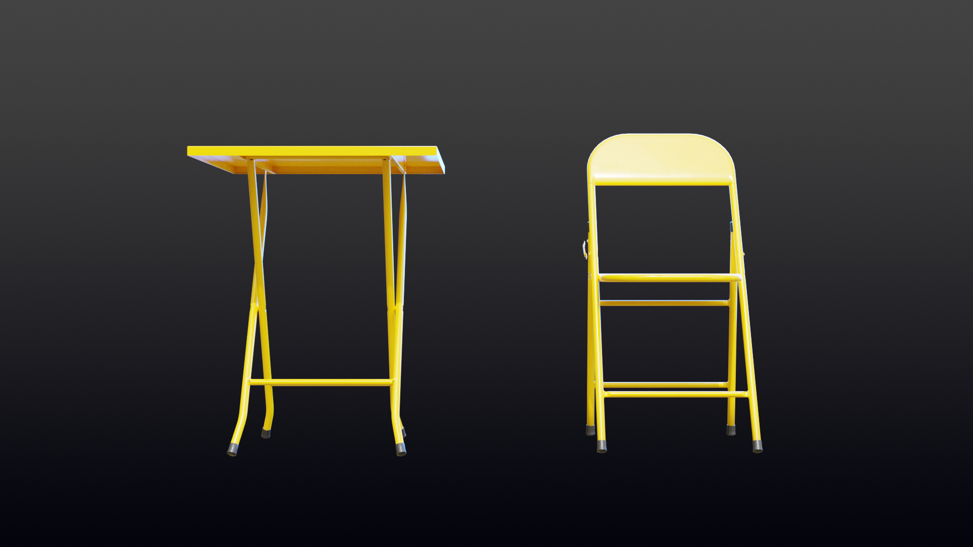 Folding Chair And Table 3D Model - TurboSquid 1859636