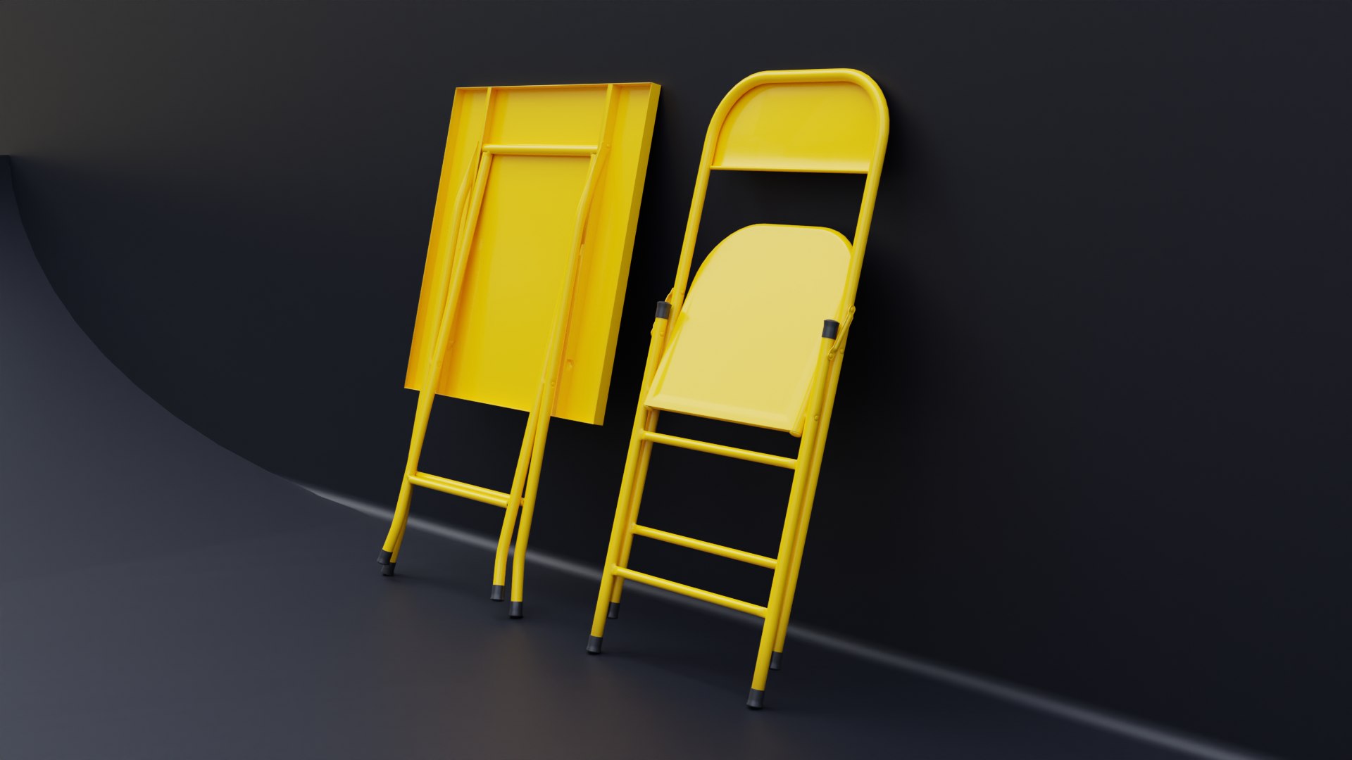 Folding Chair And Table 3D Model - TurboSquid 1859636