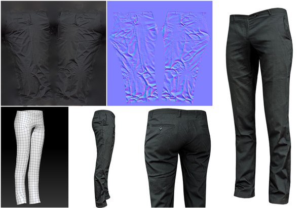 3d model trousers realistic