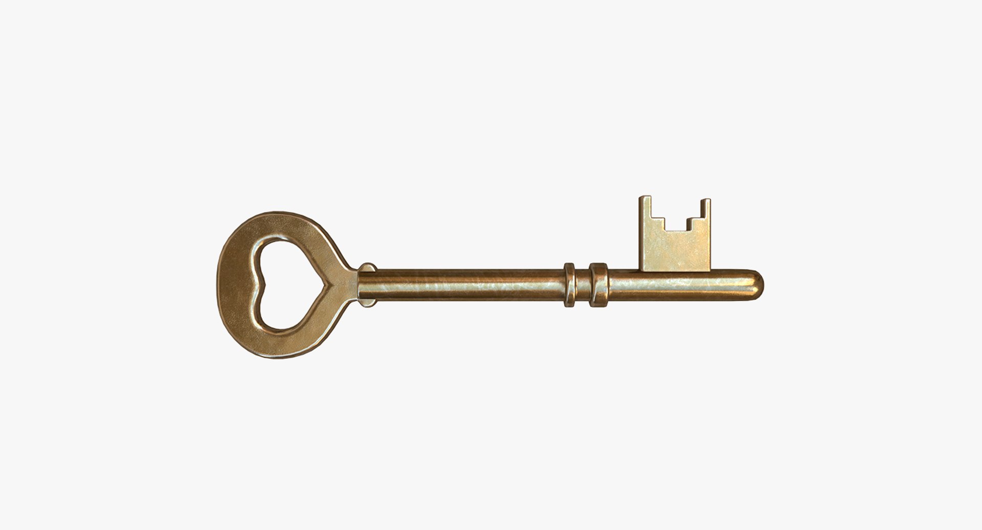 3D Golden Key - TurboSquid 1276111