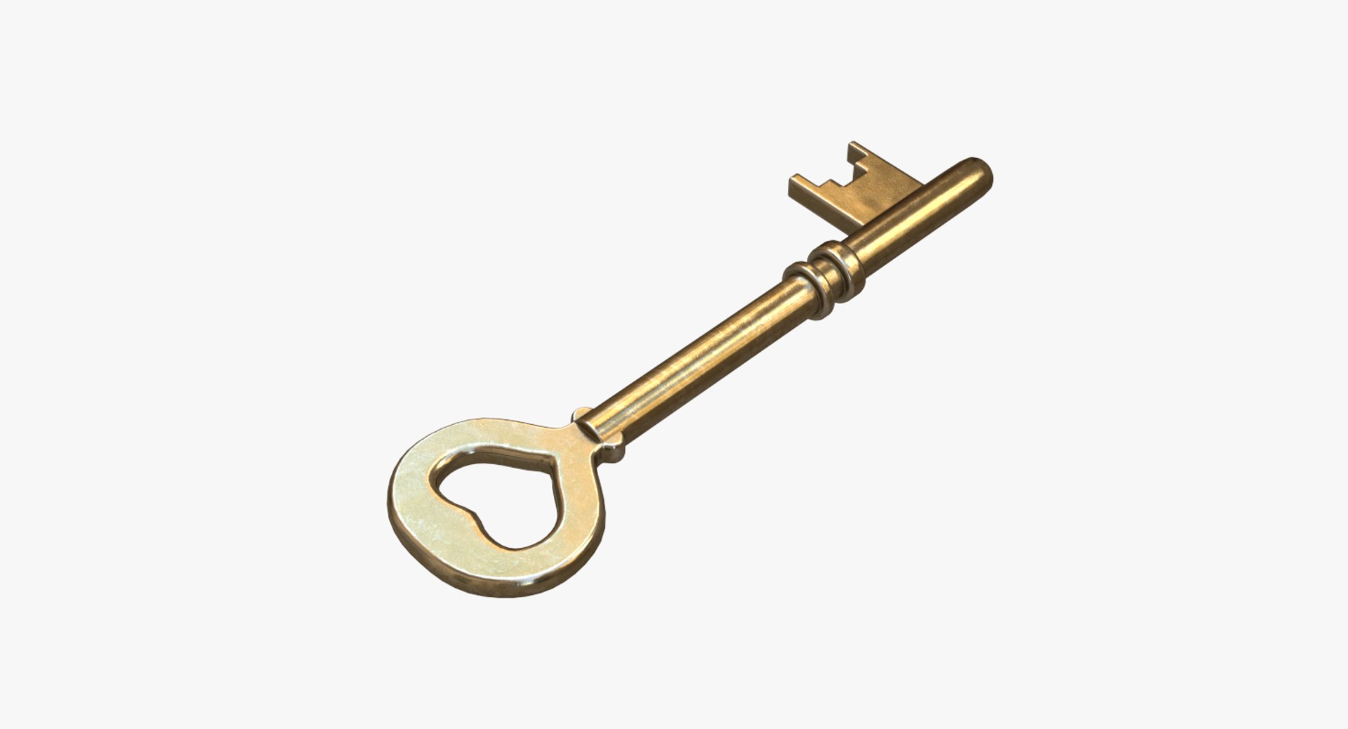 3D Golden Key - TurboSquid 1276111