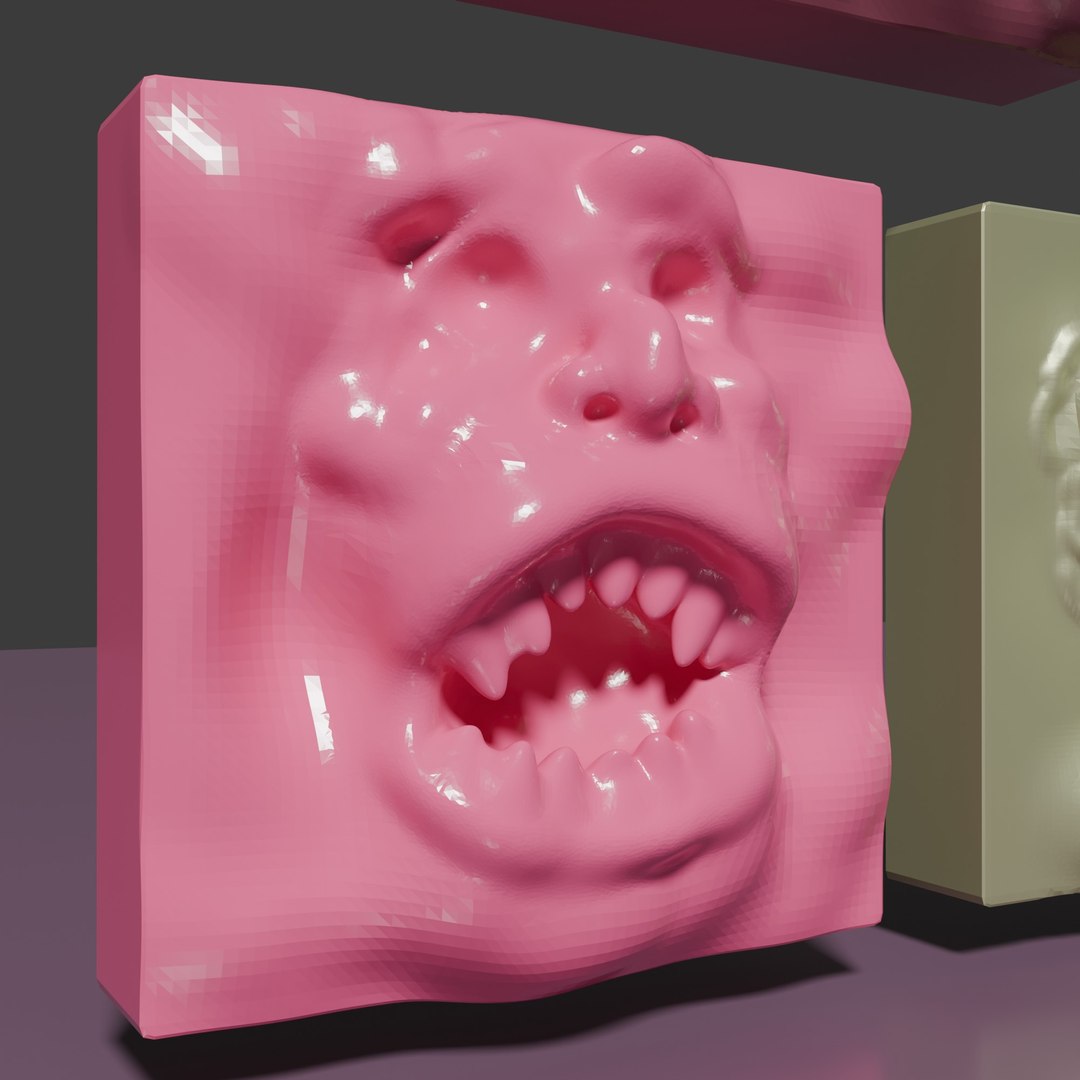 Set Of Tiles With Scary Creatures 3D Model - TurboSquid 2317653