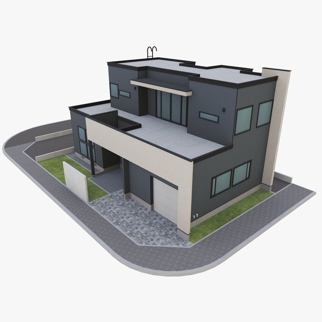 Japan Modern House 04 Model - TurboSquid 2360368