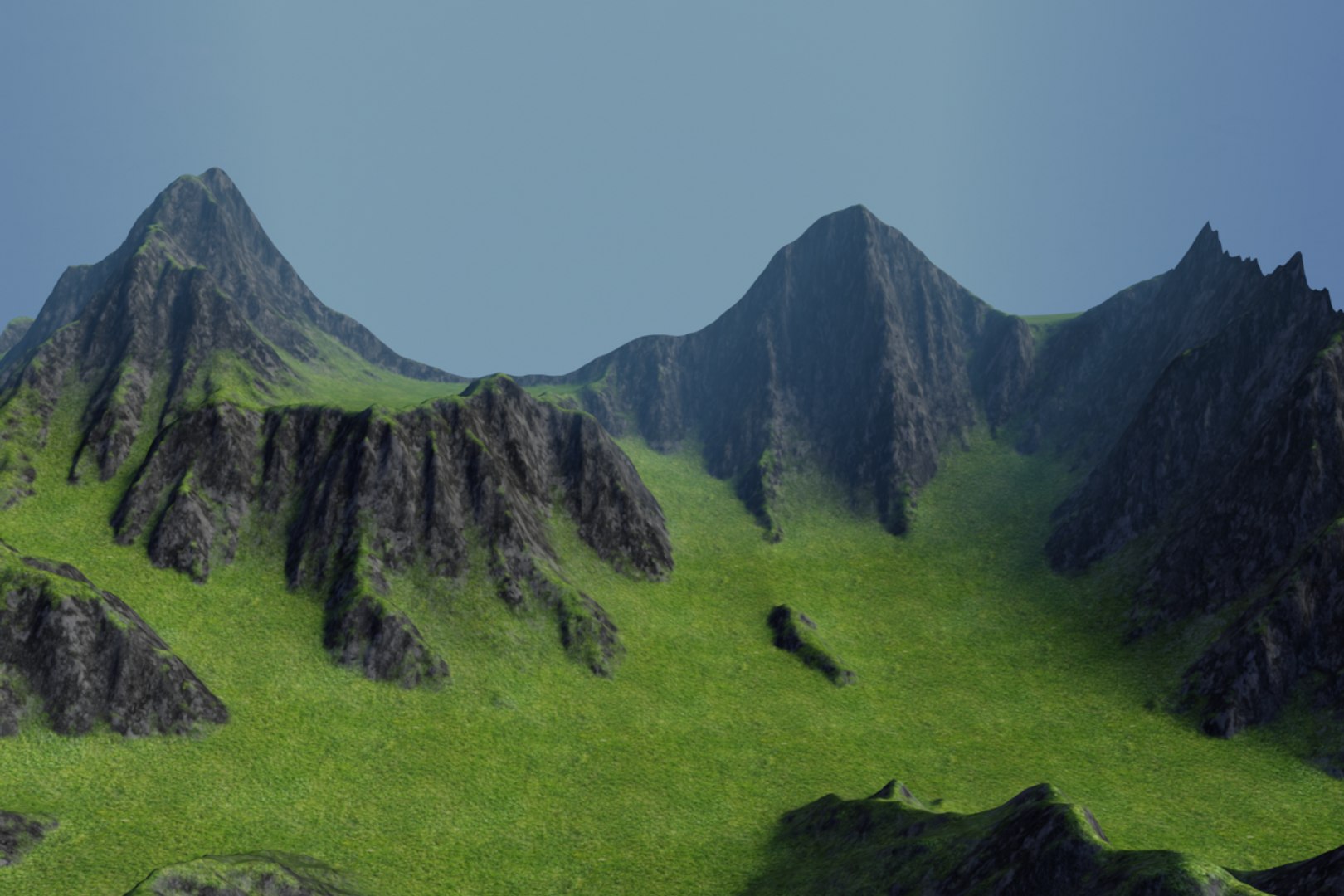 Mountain Valley Terrain 3D Model - TurboSquid 1614816