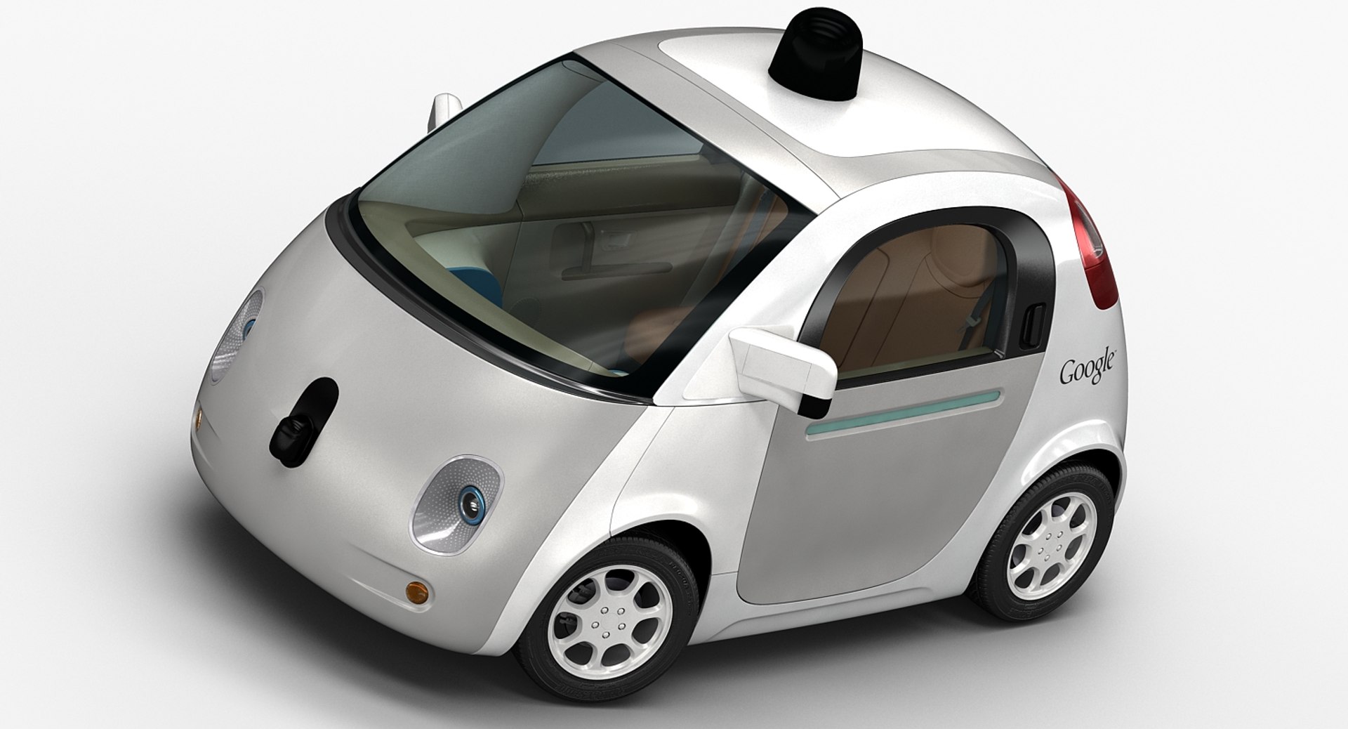 3d 2016 google self-driving car interior