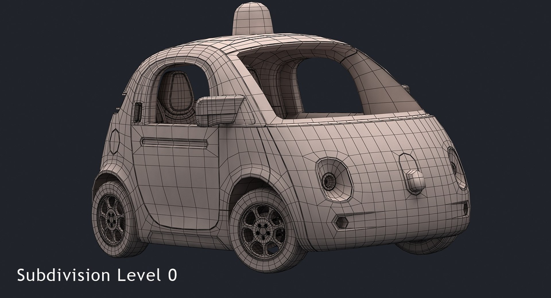 3d 2016 google self-driving car interior