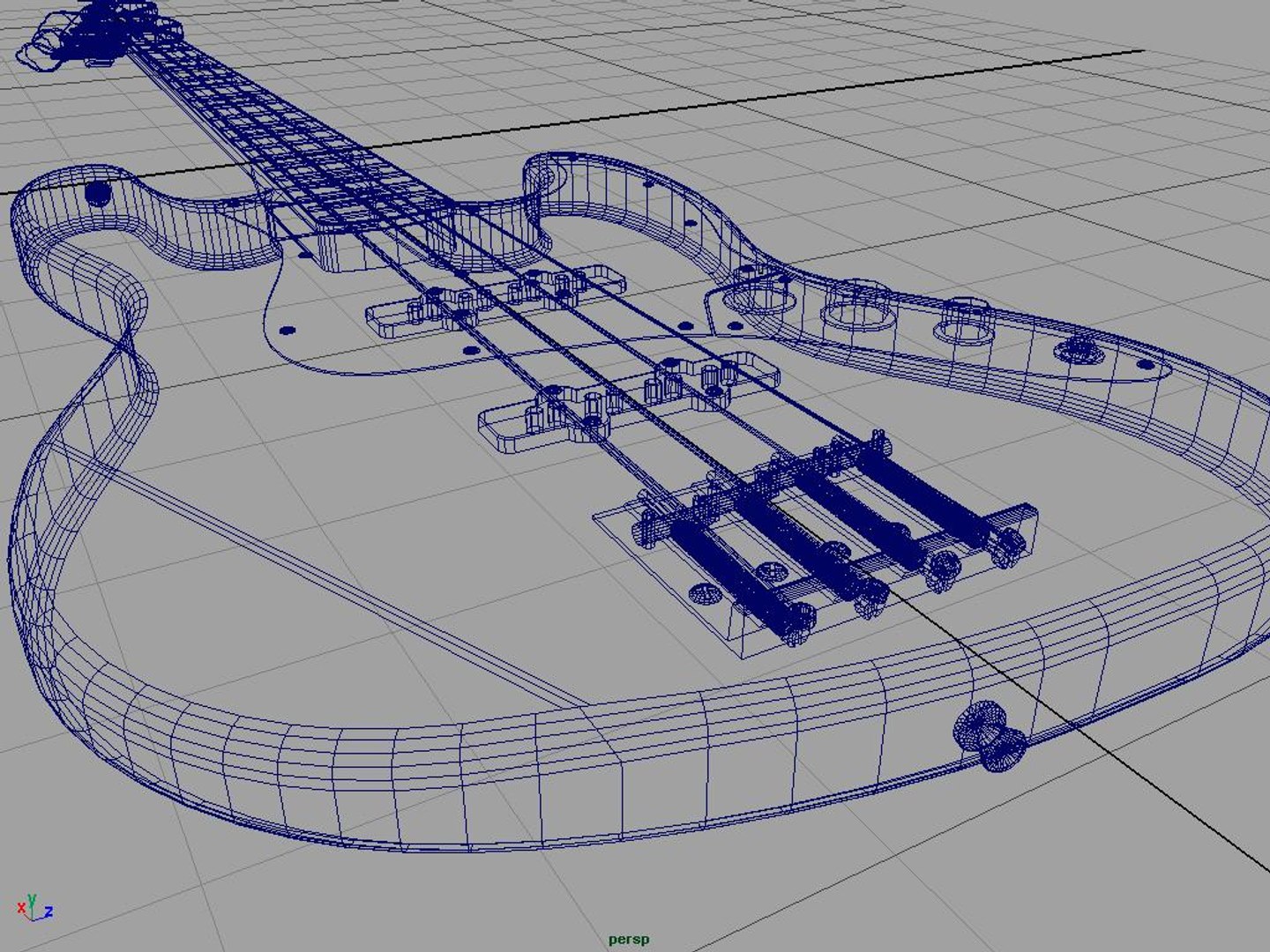 Fender Jazz Bass Guitar 3d Ma