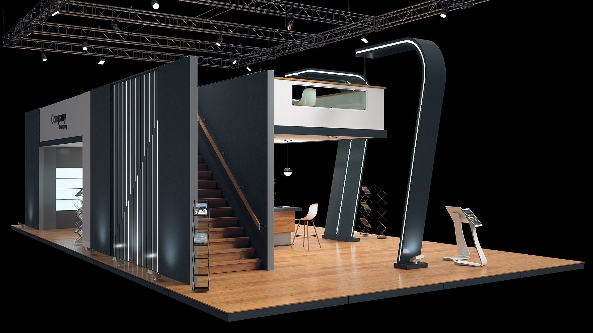 Exhibition Stand Booth 3D Model - TurboSquid 2096780
