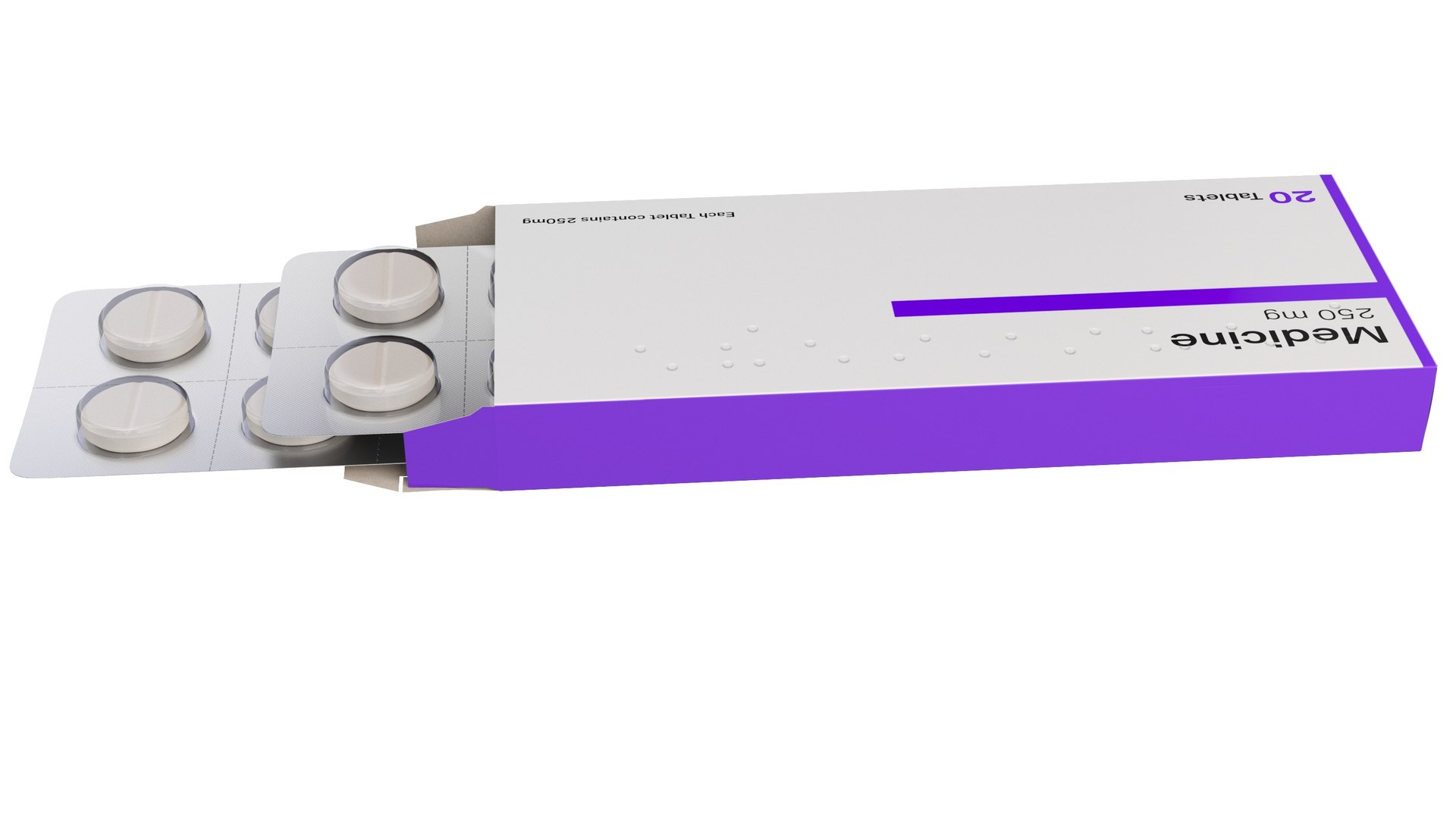 Packaged Medicine Model - TurboSquid 2154438