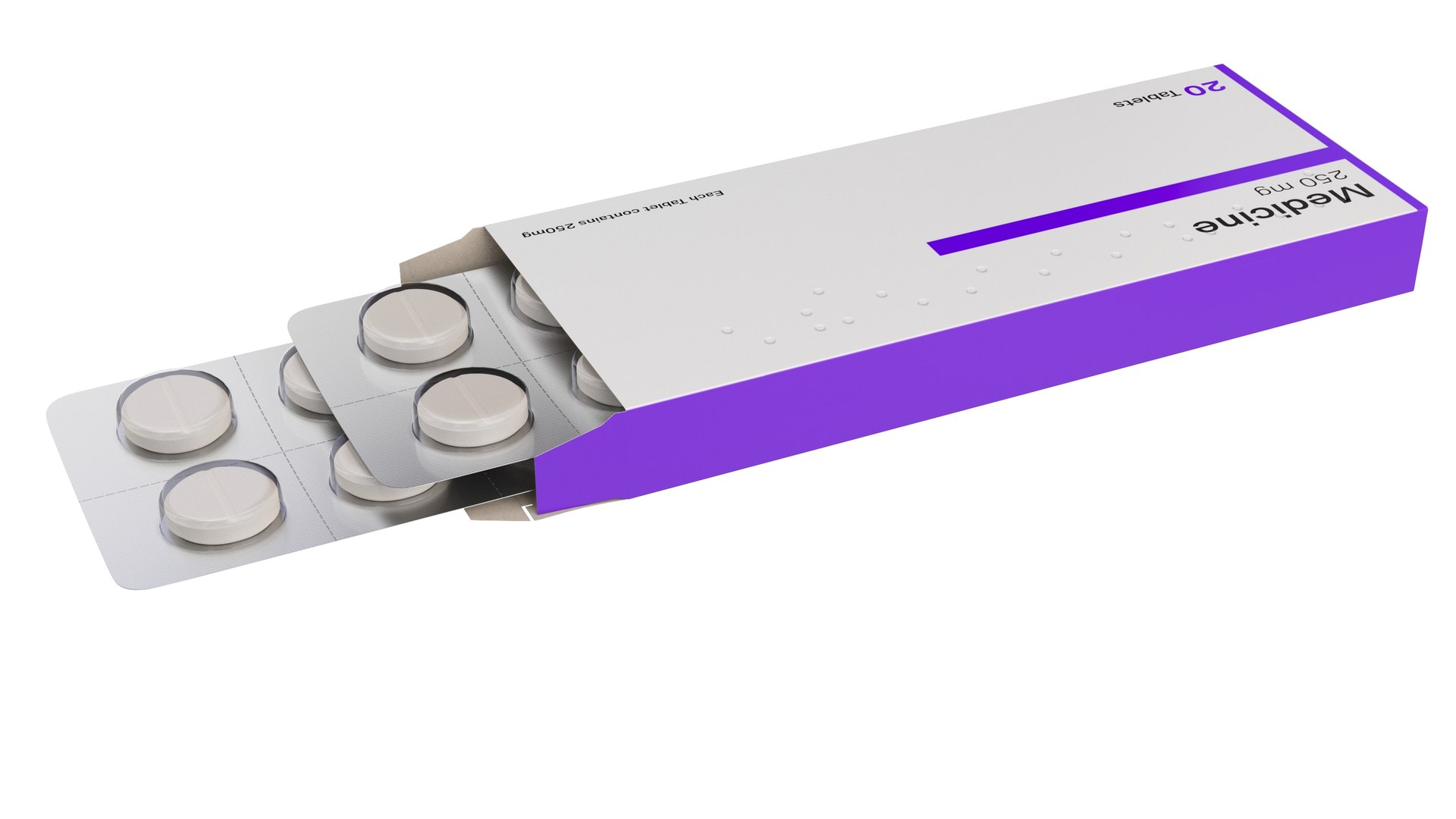 Packaged Medicine Model - TurboSquid 2154438