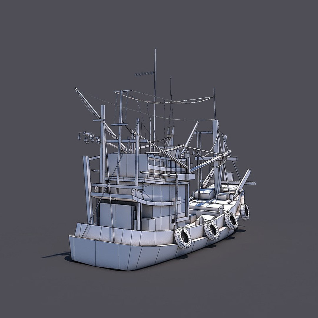 thai fishing boat 3d model