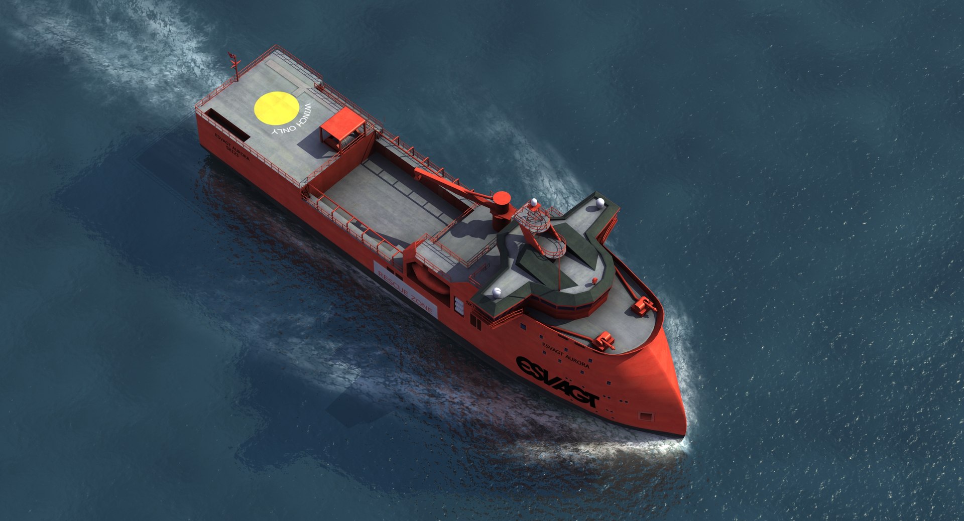 3D Model Esvagt Aurora Rescue Ship - TurboSquid 1379674