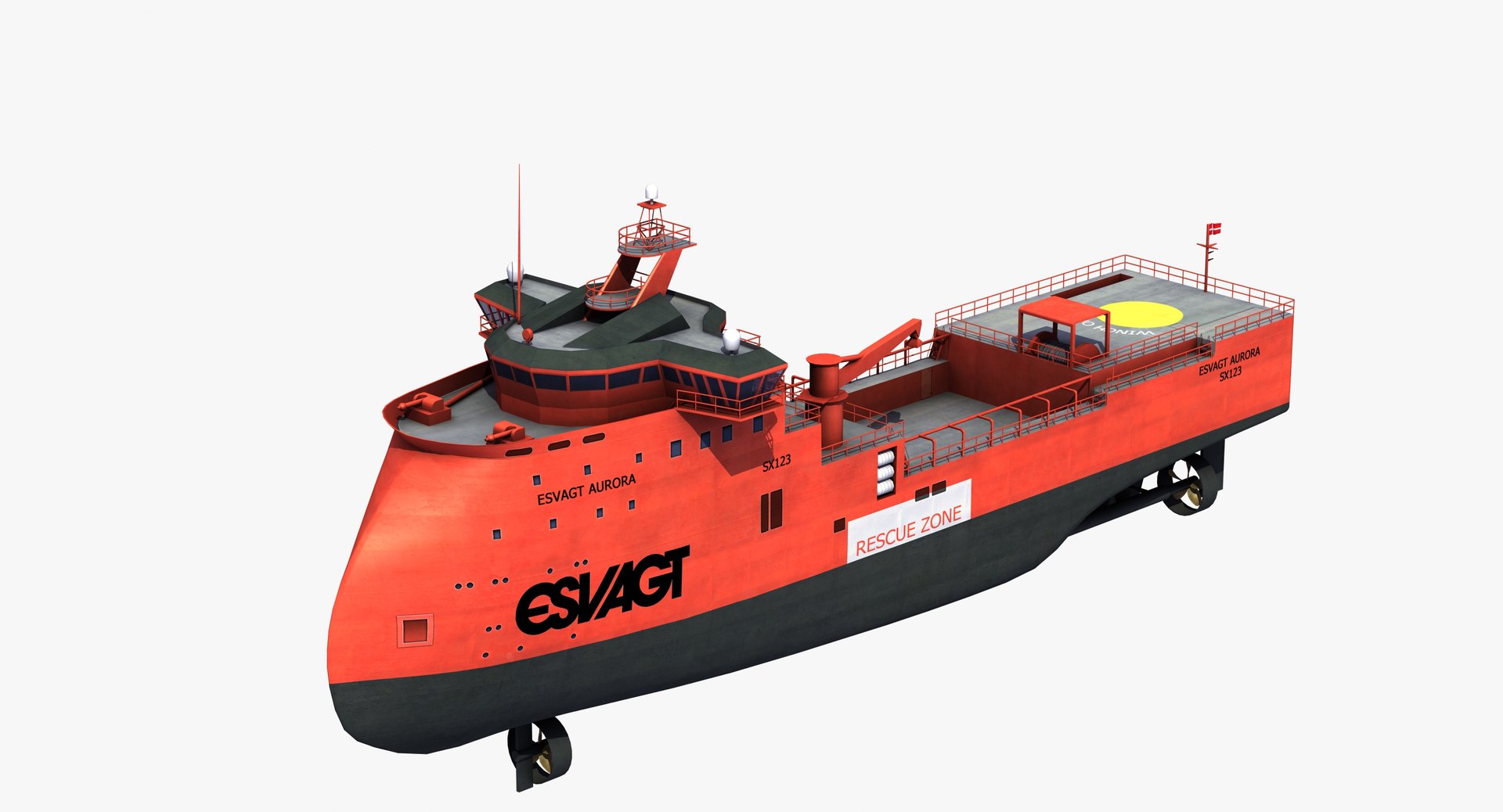 3D model esvagt aurora rescue ship - TurboSquid 1379674
