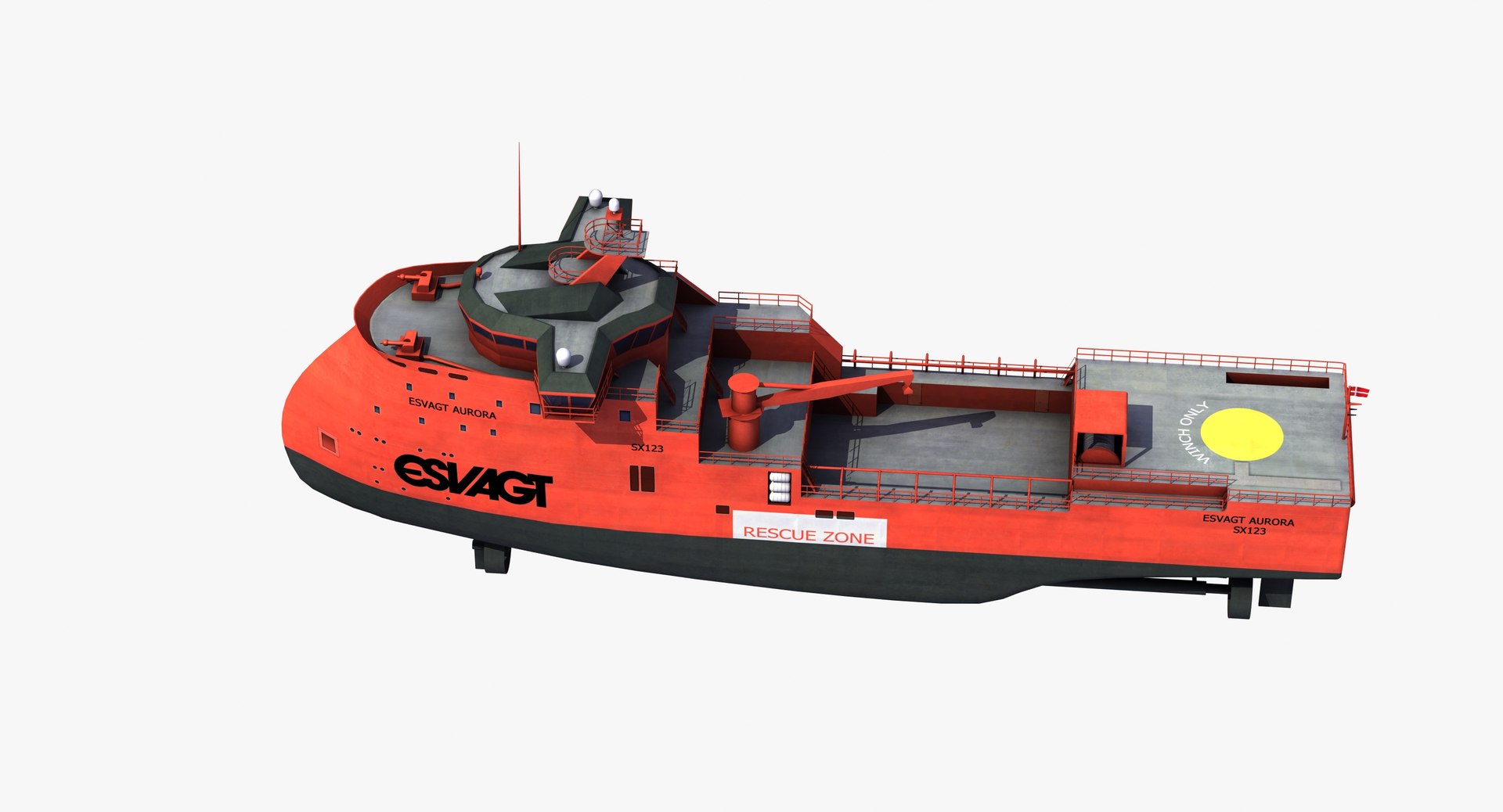 3D model esvagt aurora rescue ship - TurboSquid 1379674