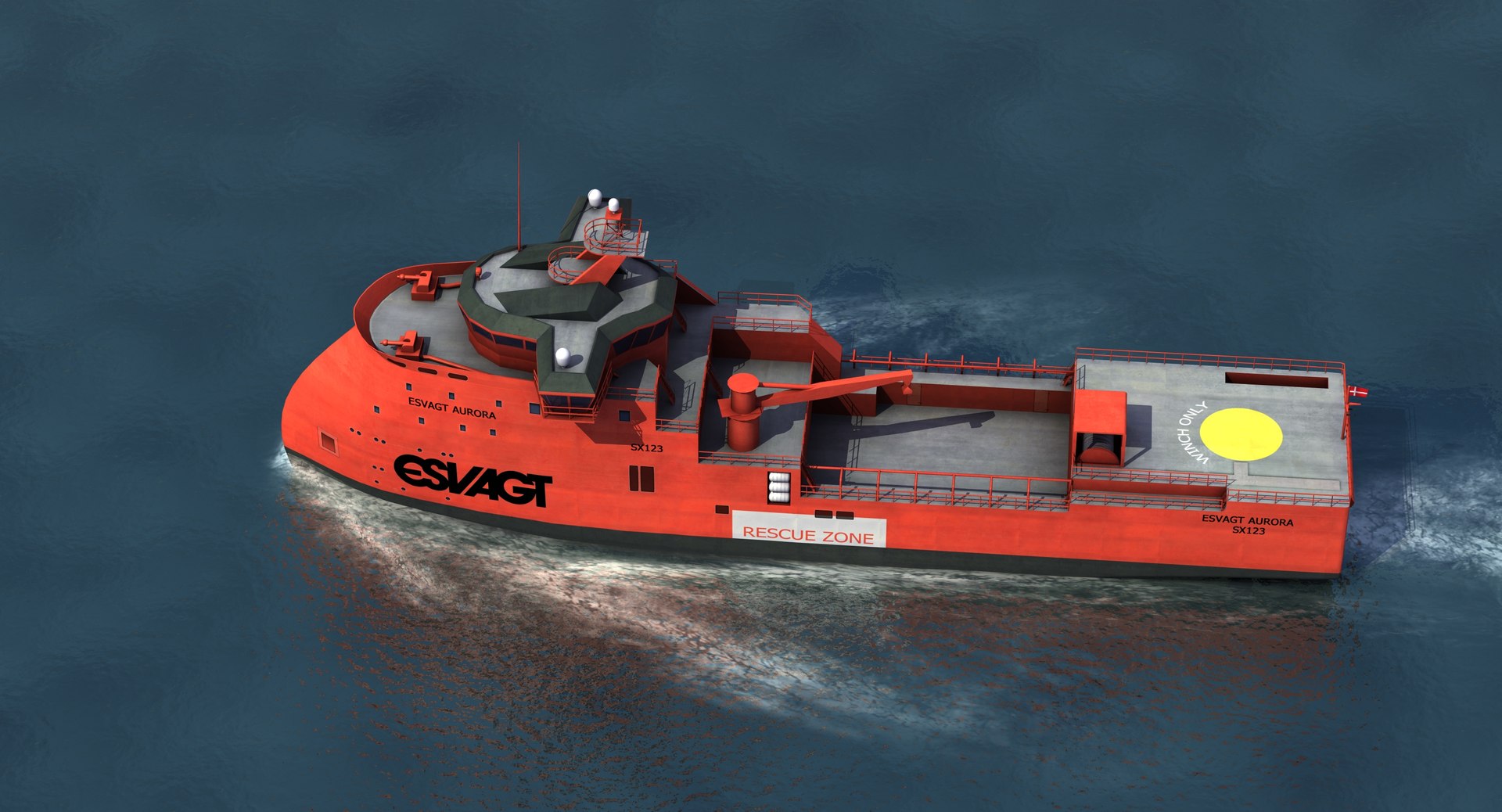3D model esvagt aurora rescue ship - TurboSquid 1379674