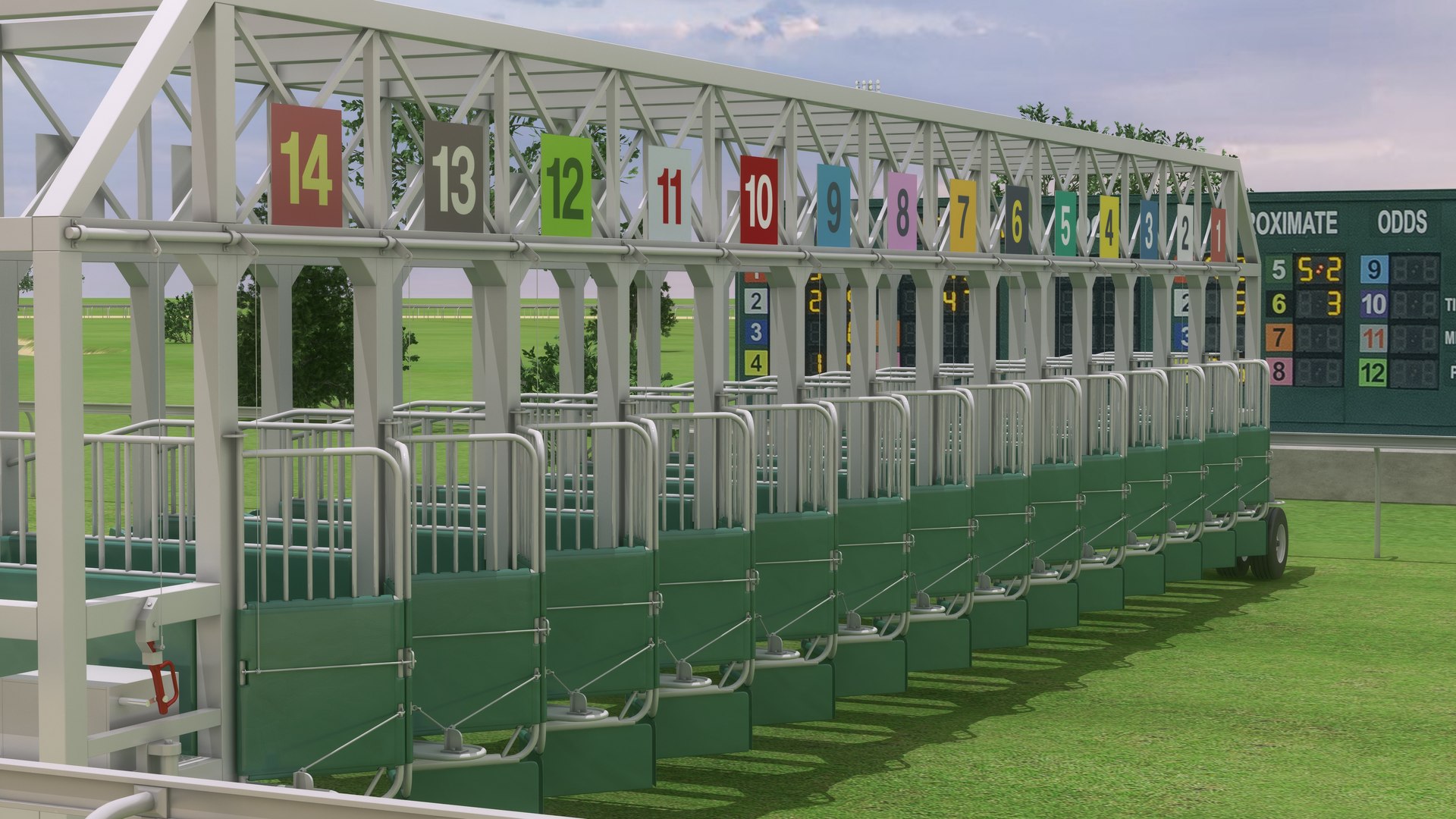 Horse Track And Riding Arena With Horses 3D Model - TurboSquid 2268199