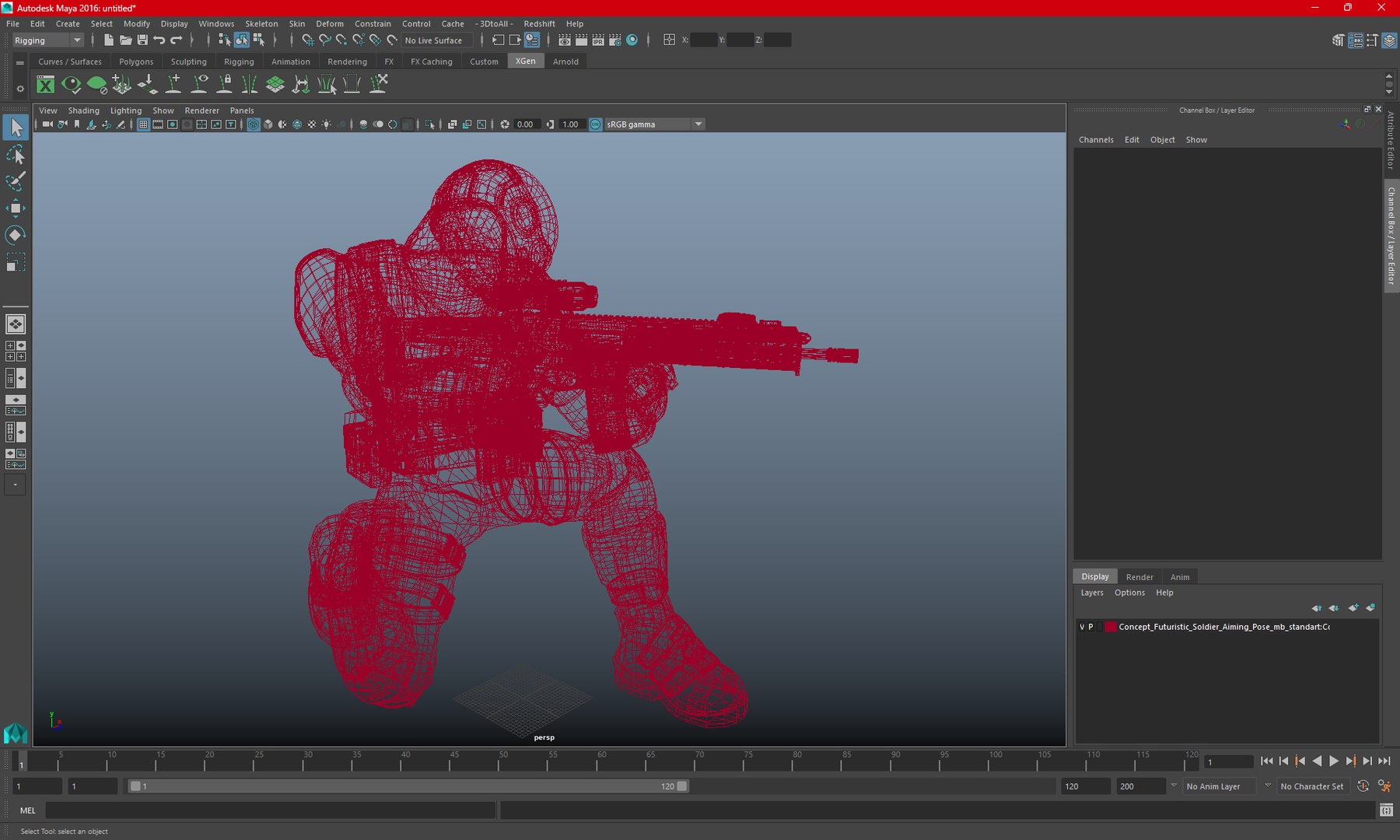 3D Concept Futuristic Soldier Aiming Pose - TurboSquid 2130554