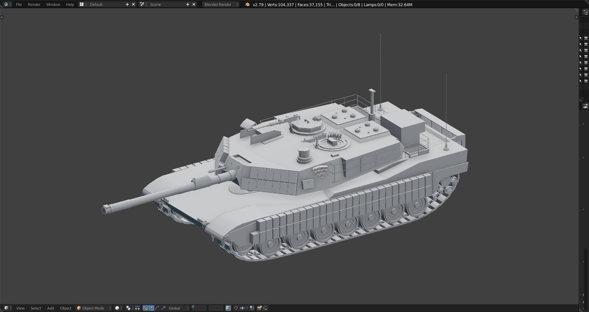 3D Abrams Tank Model - TurboSquid 1302340