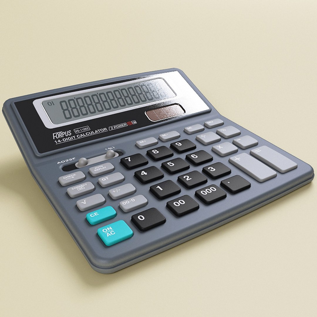 Calculators Set Add 3d Max