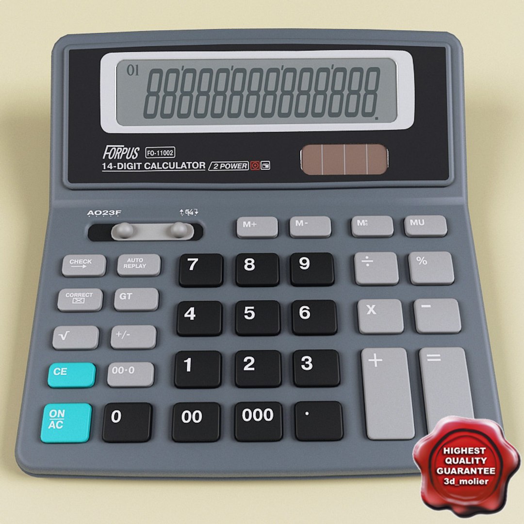 Calculators Set Add 3d Max