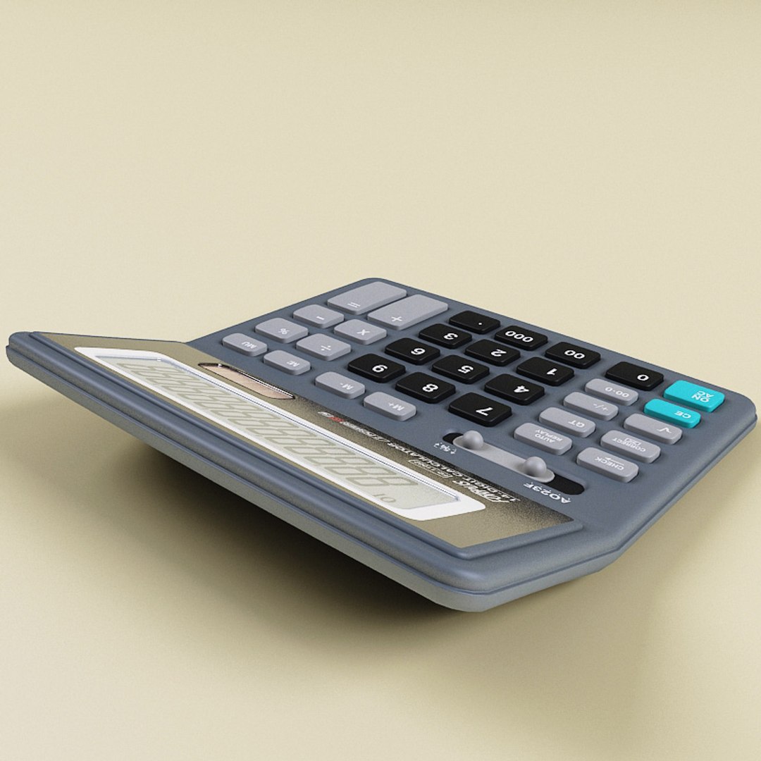 Calculators Set Add 3d Max