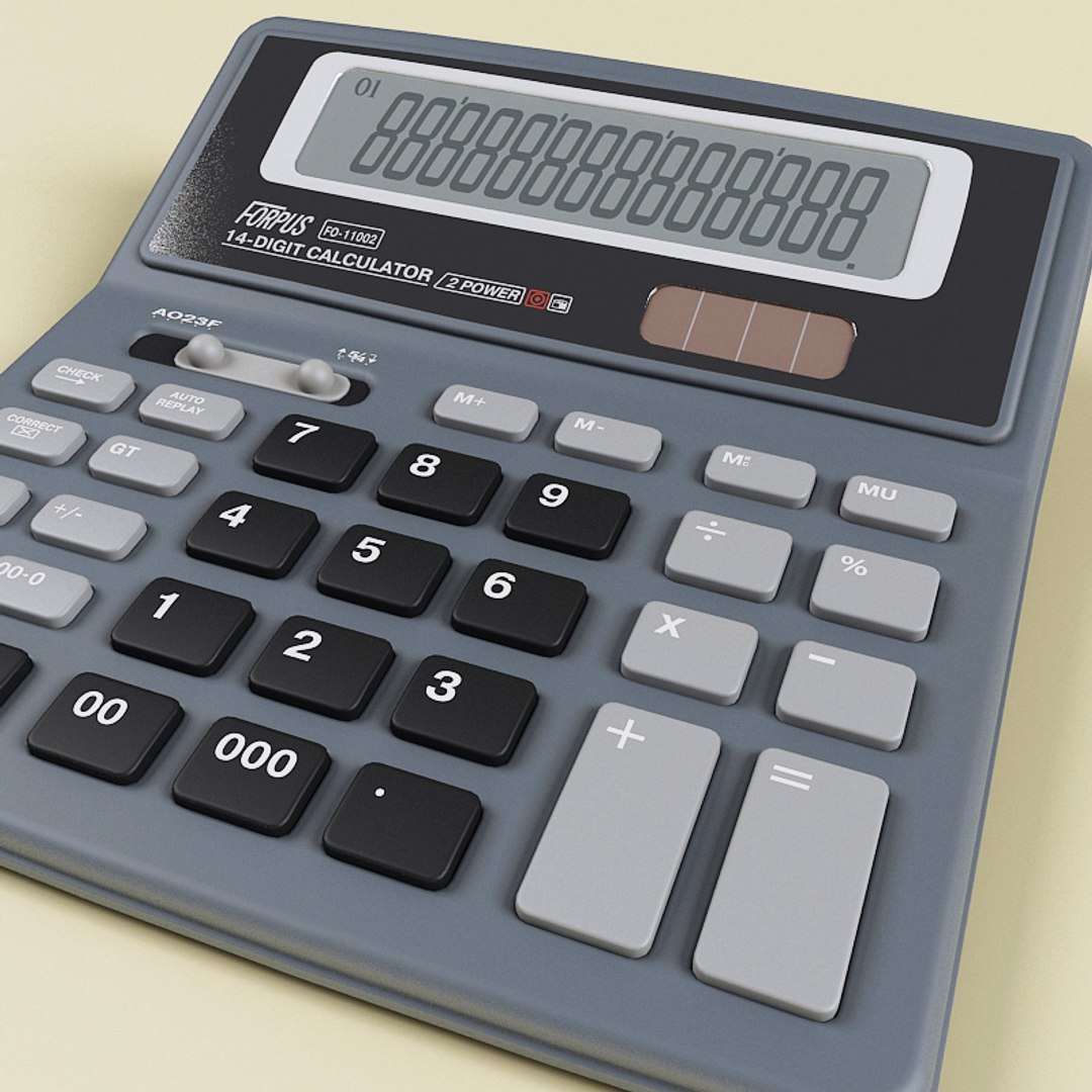 Calculators Set Add 3d Max
