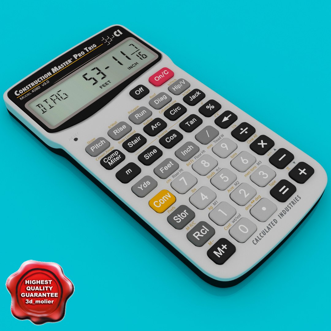 Calculators Set Add 3d Max