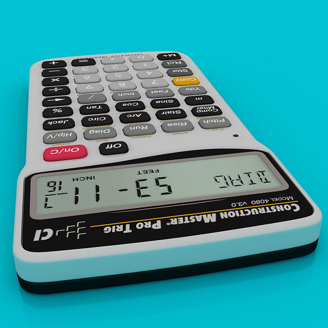 Calculators Set Add 3d Max