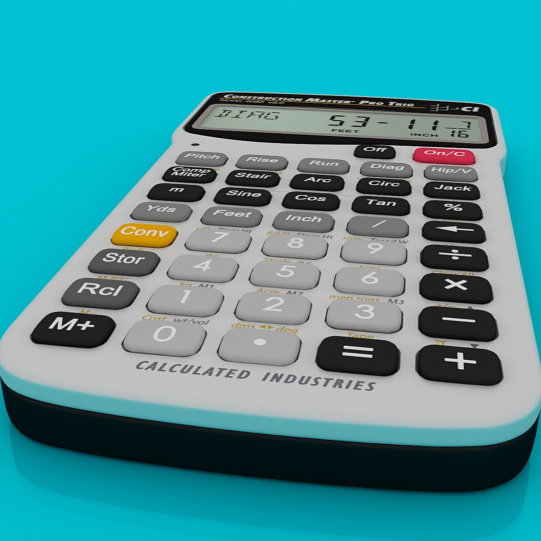 Calculators Set Add 3d Max