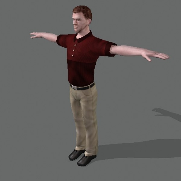 male female realistic man 3d model