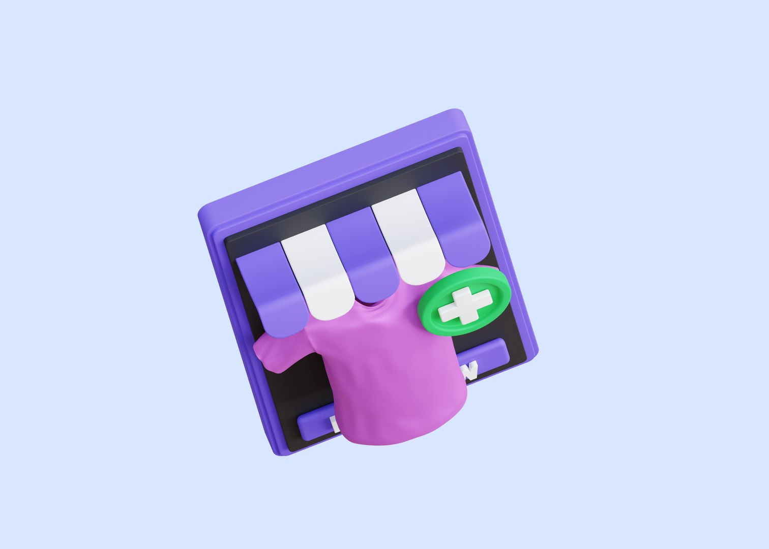 Shop Now 3D Icon Illustration 3D Model - TurboSquid 2230012