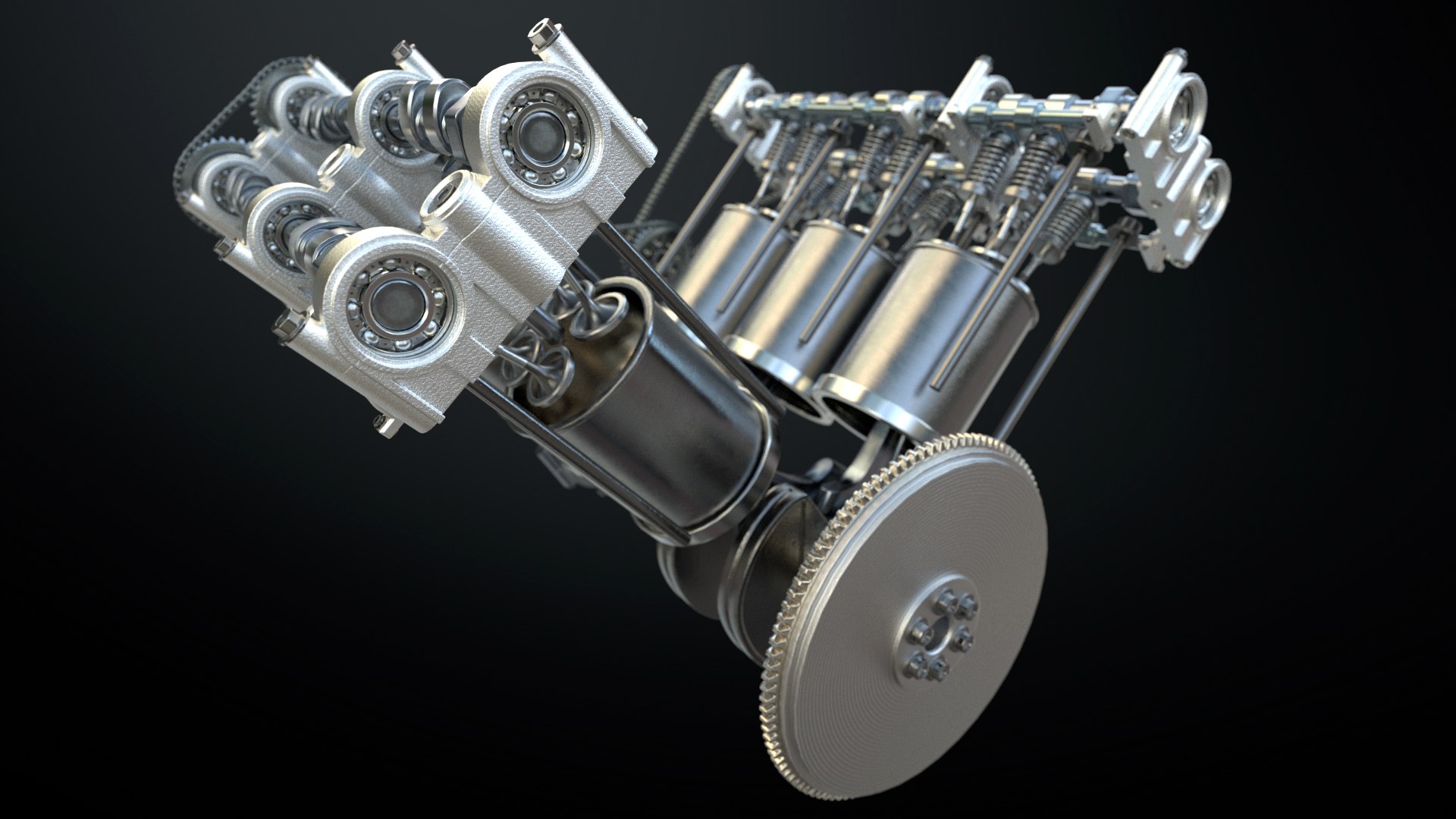 V6 Engine Working Animated 3D Model - TurboSquid 2258424