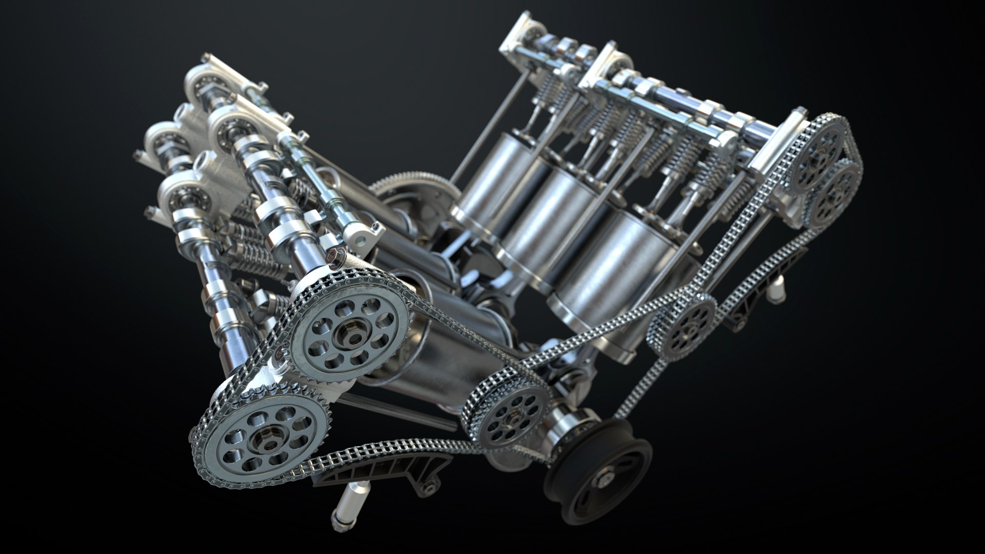 V6 Engine Working Animated 3D Model - TurboSquid 2258424