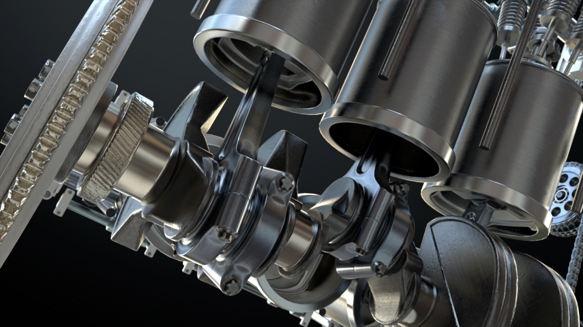 V6 Engine Working Animated Model - TurboSquid 2258423