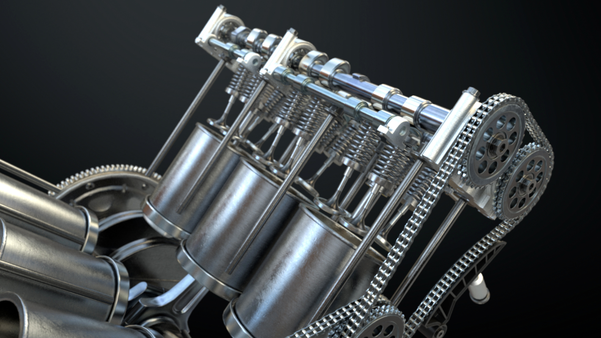 V6 Engine Working Animated Model - TurboSquid 2258423