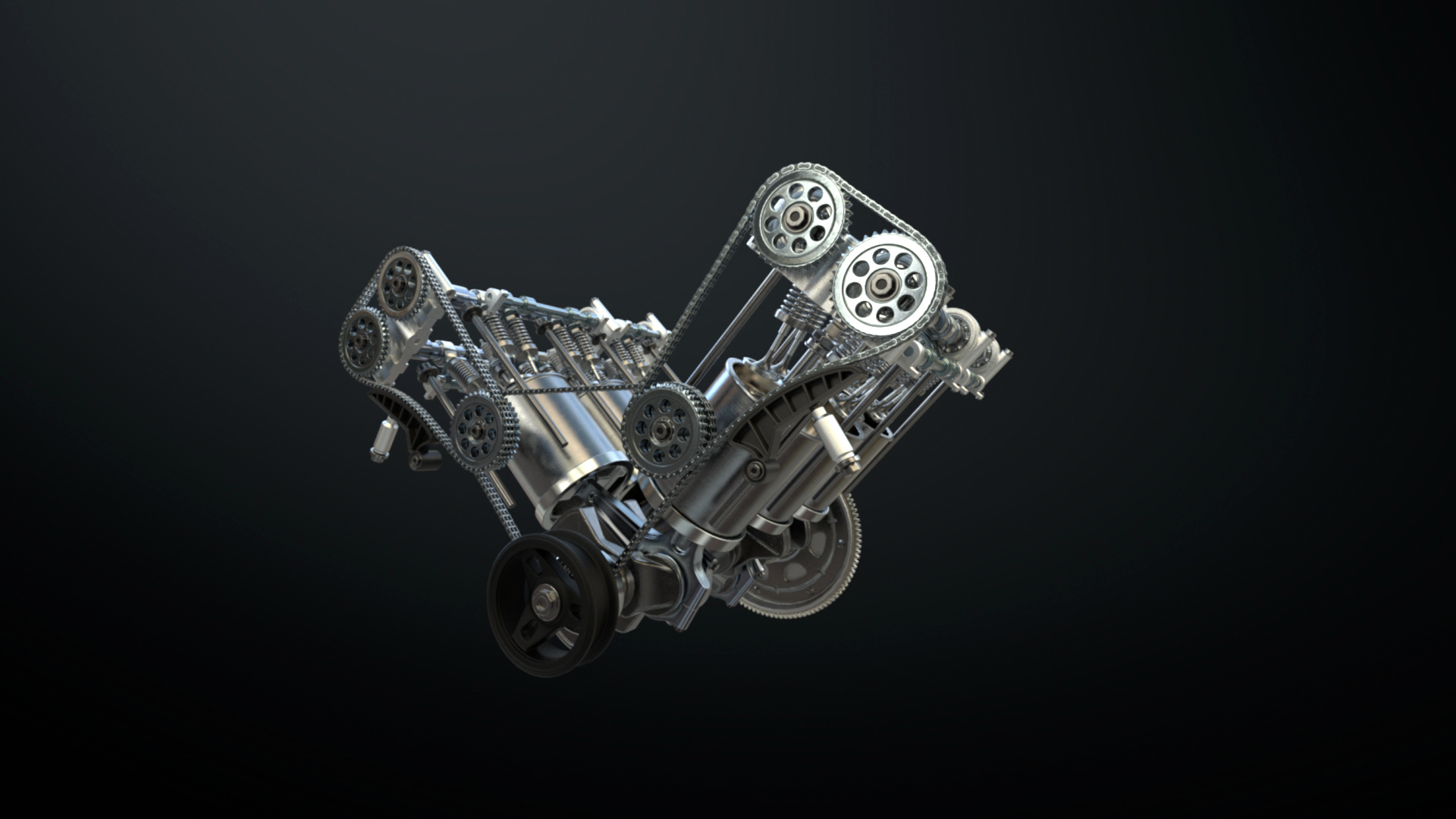 V6 Engine Working Animated 3D Model - TurboSquid 2258424