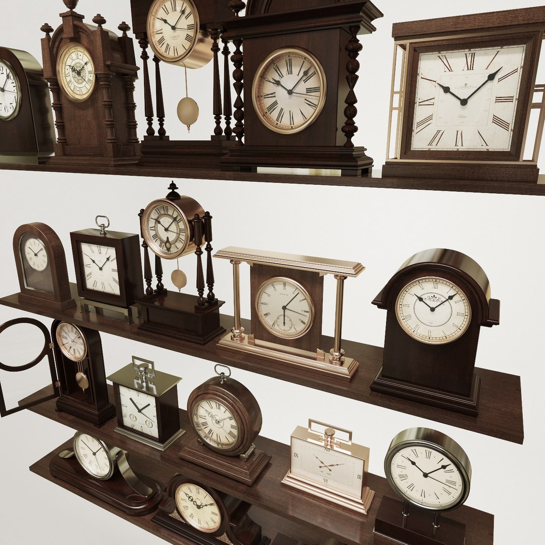 Desk clock model - TurboSquid 1401958