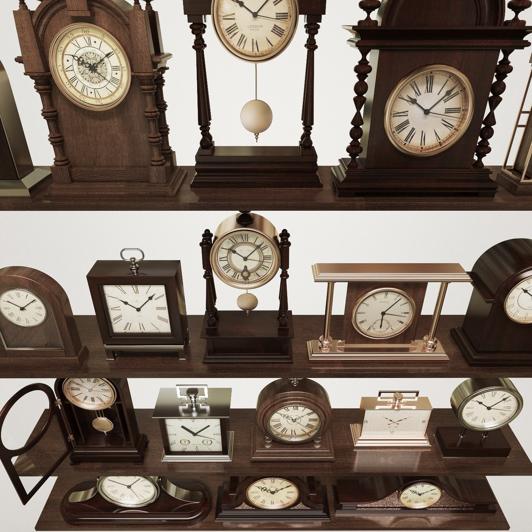 Desk clock model - TurboSquid 1401958