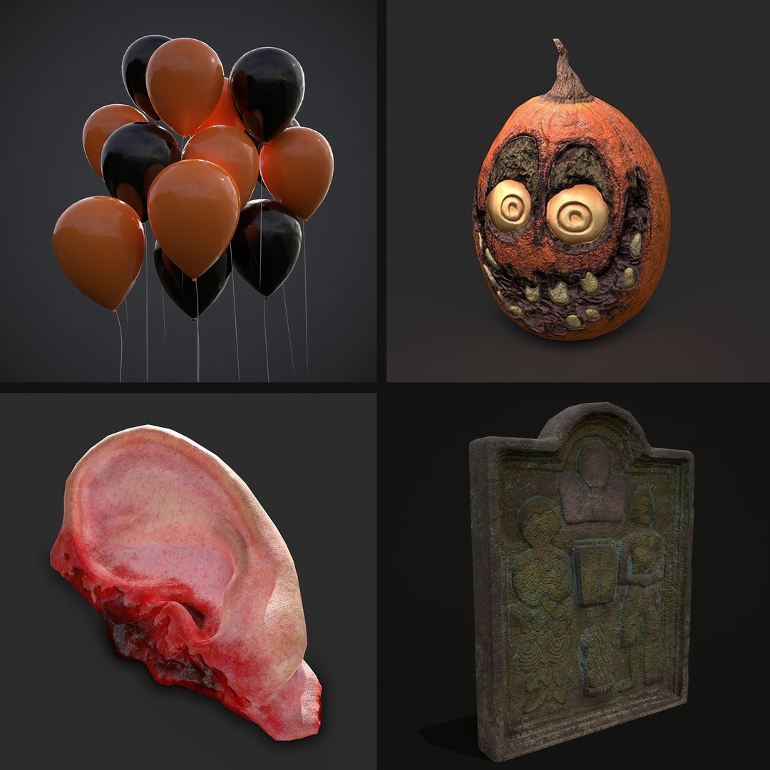 Halloween Prop Mix Three 3D model - TurboSquid 2036091