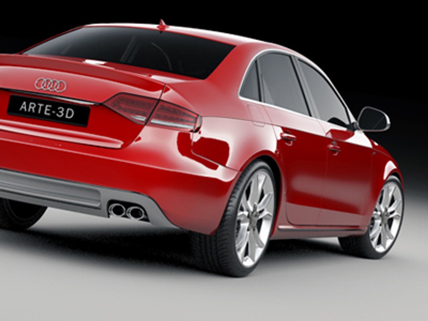2009 Audi S4 3d Model