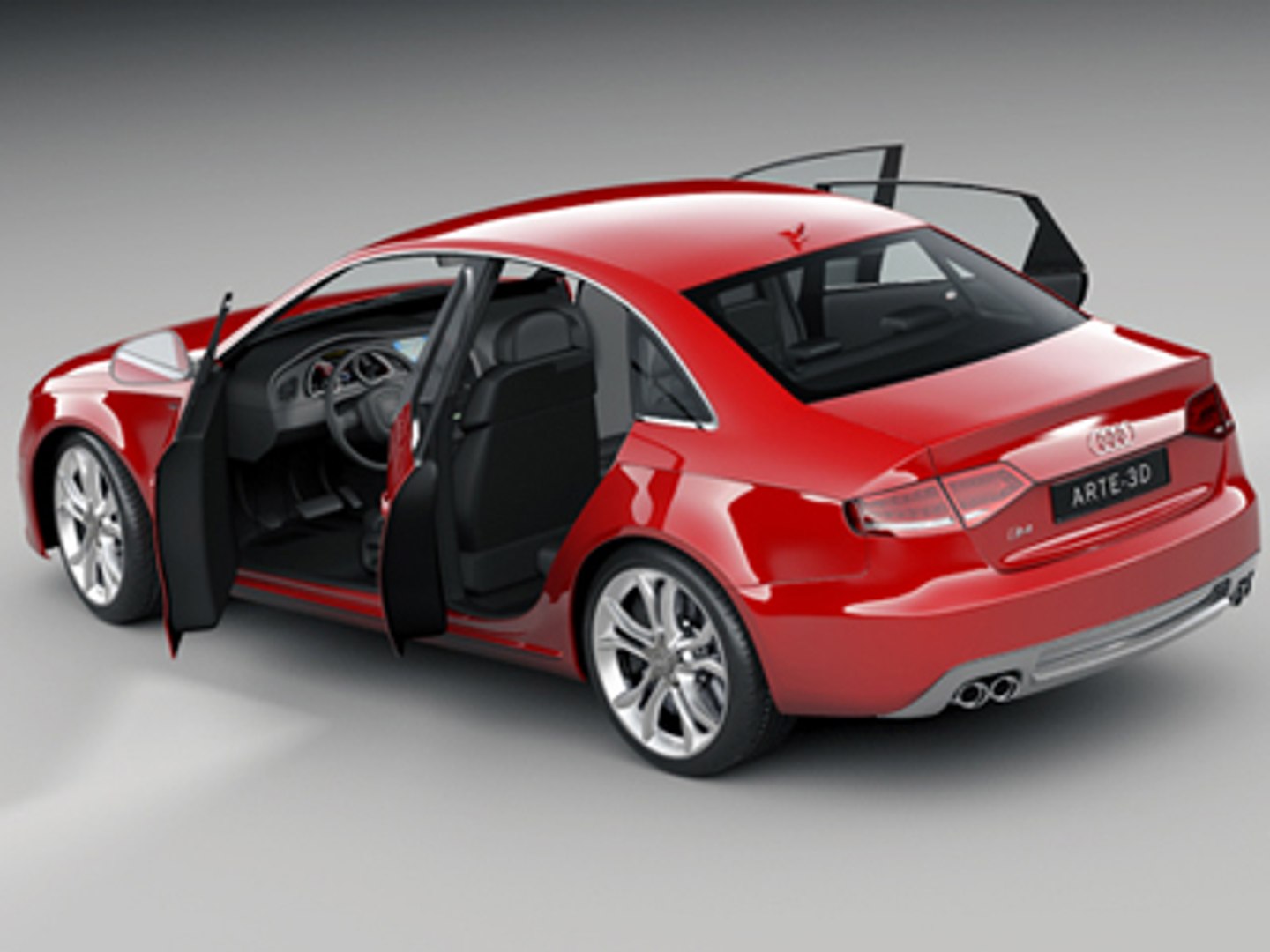 2009 Audi S4 3d Model